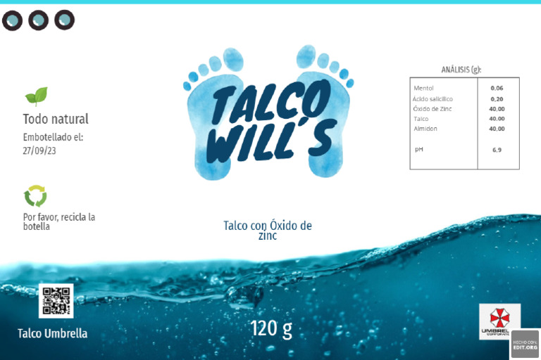 Etiqueta Talco | PDF