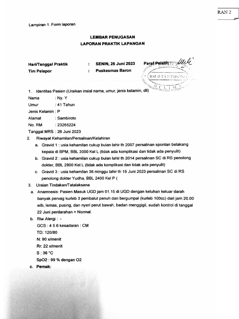 Laporan PKL PKMN R. VK (Delima) HPP | PDF