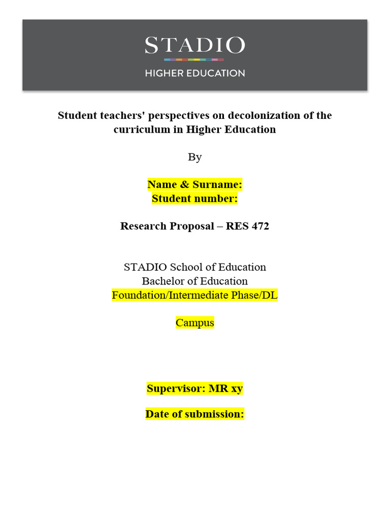 Research Proposal Template - 1 | PDF | Science | Methodology