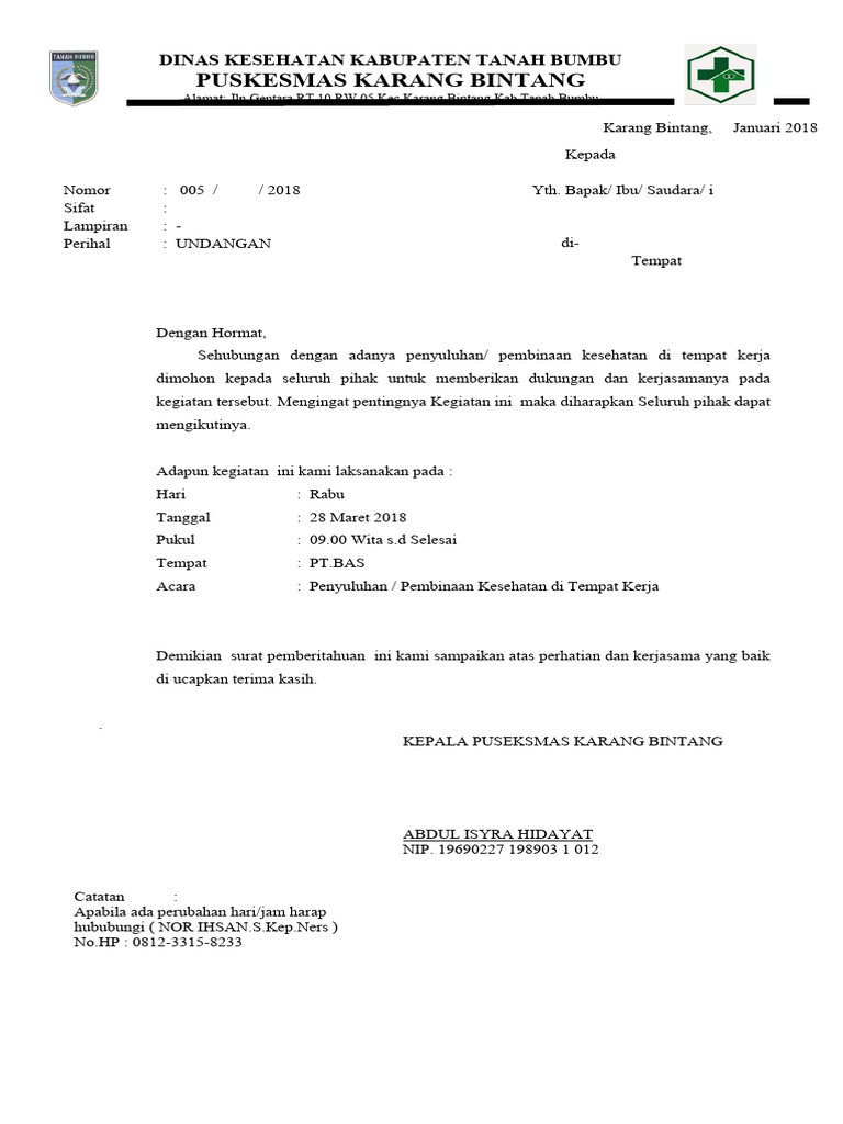 Contoh Undangan | PDF