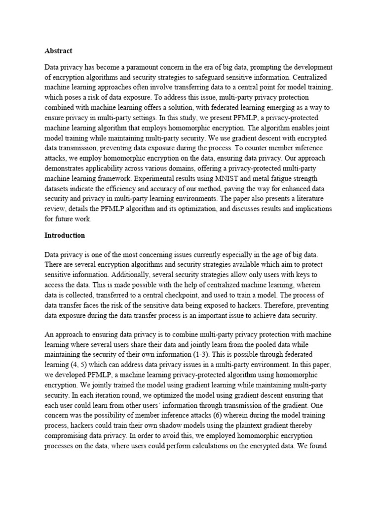 Research Article - A Privacy-Preserving Data Stream Mining Technique ... Research Article - A Privacy-Preserving Data Stream Mining Technique ...