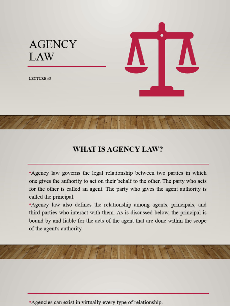 Agency Law | PDF | Law Of Agency | Employment