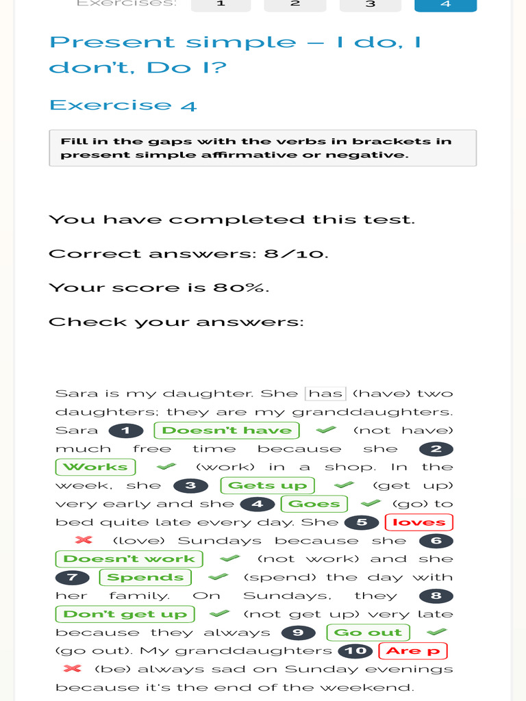 Present Simple: I Do, I Don't Exercises | PDF | Language Arts & Discipline