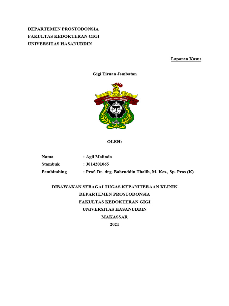 Laporan Kasus GTJ Agil Malinda - J014201065 | PDF