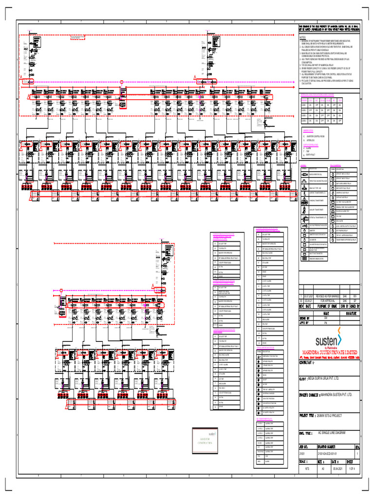 21001-EA-ECD-001-01 - AC Single Line Diagram-Signed | PDF | Physical ...