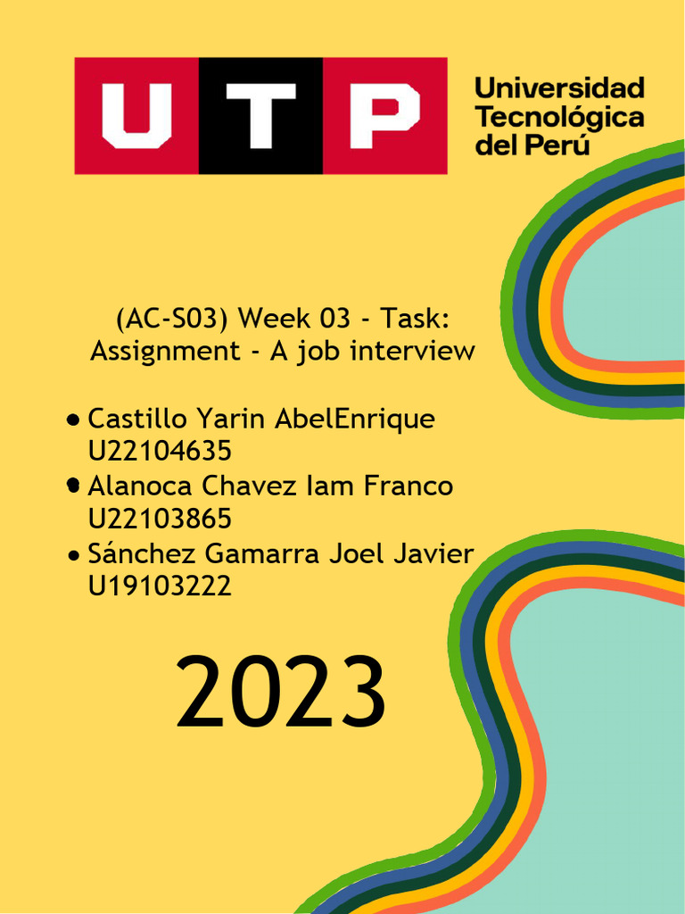 (AC-S03) Week 03 - Task Assignment - A Job Interview | PDF