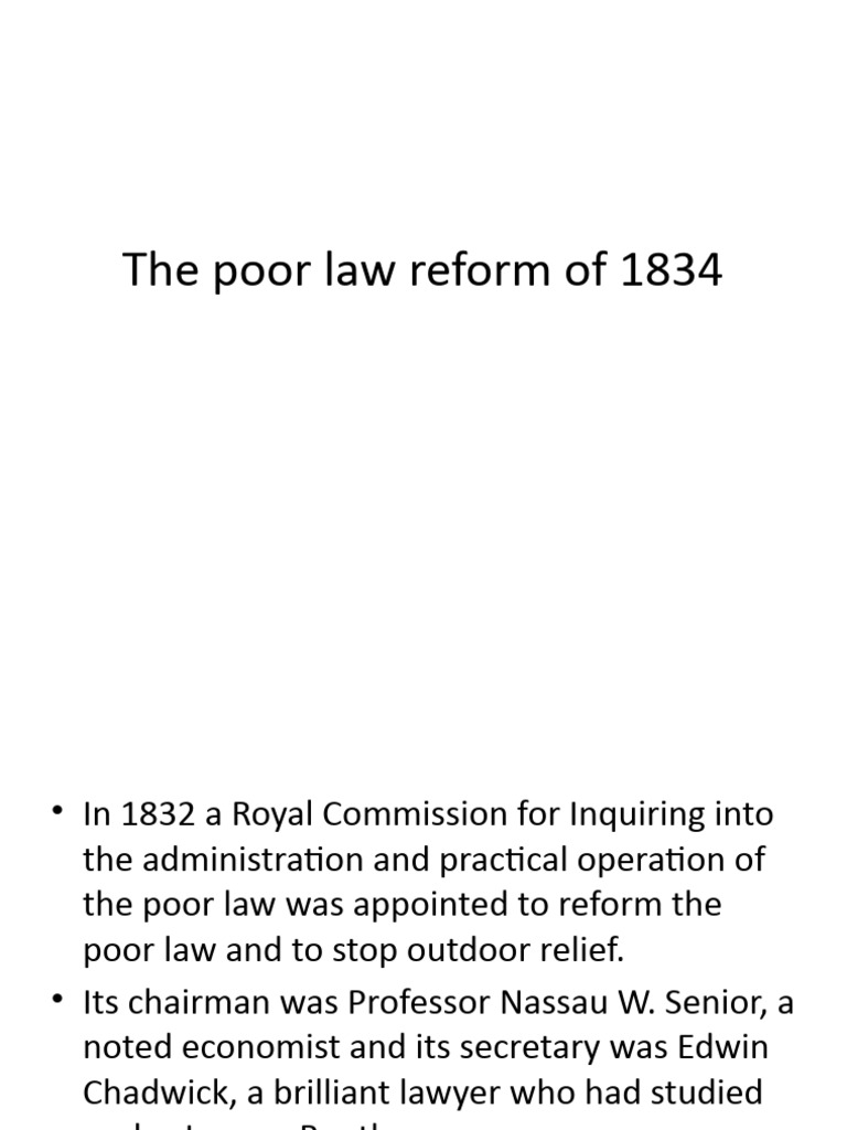 SCW 121 Poor Law Reform of 1834 3 | PDF | Welfare | Social Programs