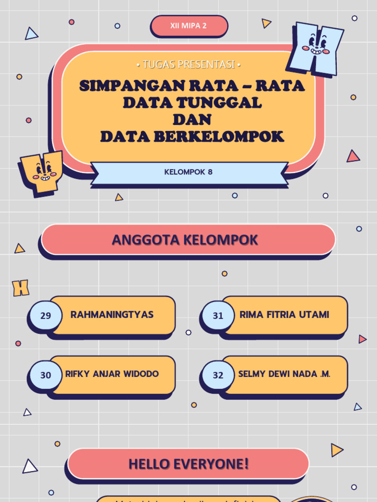Simpangan Rata-Rata: Data Tunggal & Kelompok | PDF | Metode & Bahan ...