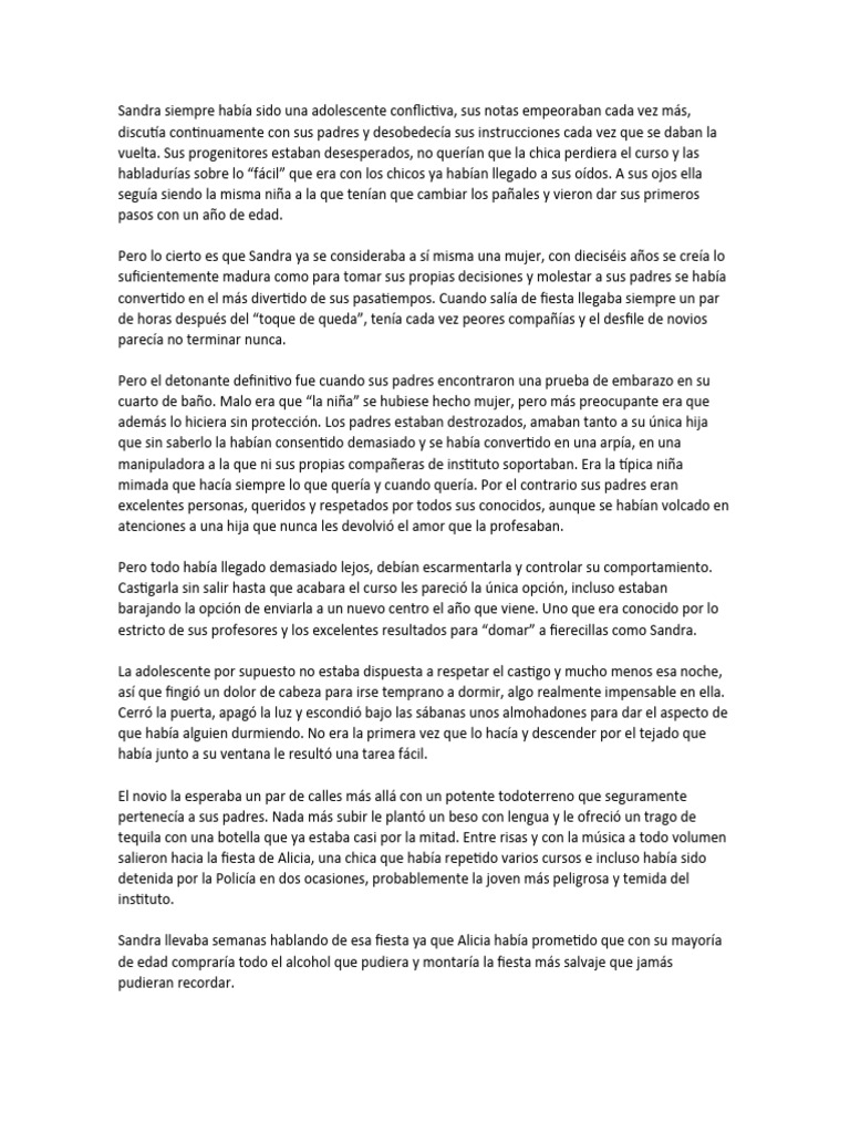 La Historia de Sandra | PDF