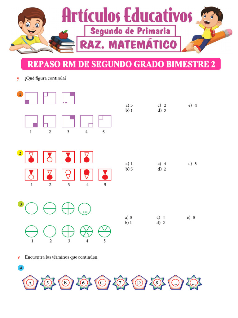 Repaso RM de Segundo Grado Bimestre 2 para Segundo de Primaria | PDF