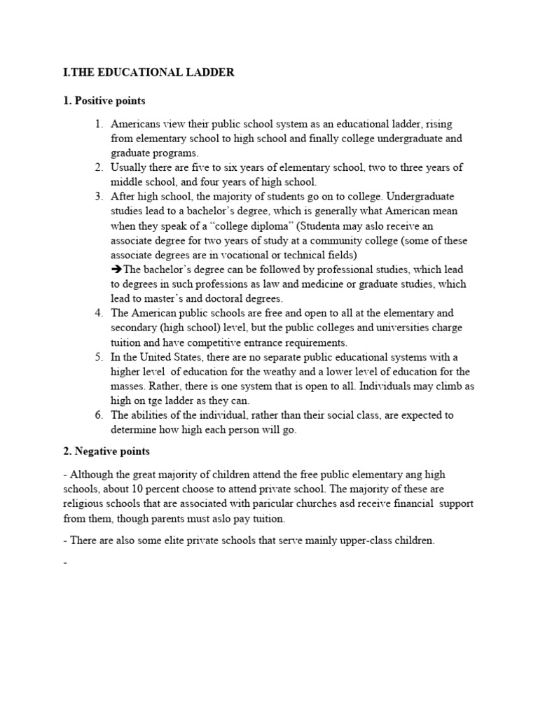 The Educational Ladder | PDF