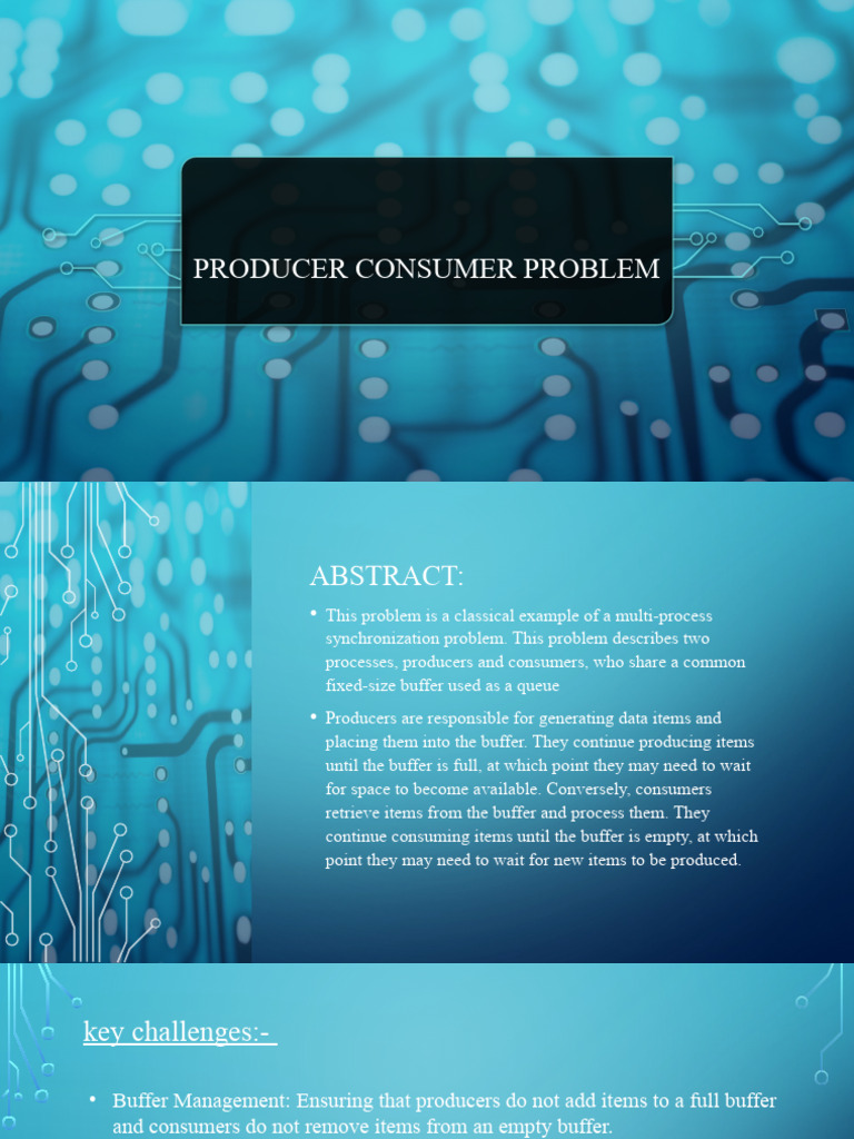 Producer Consumer Problem | PDF | Computer Architecture | Concurrency (Computer Science)