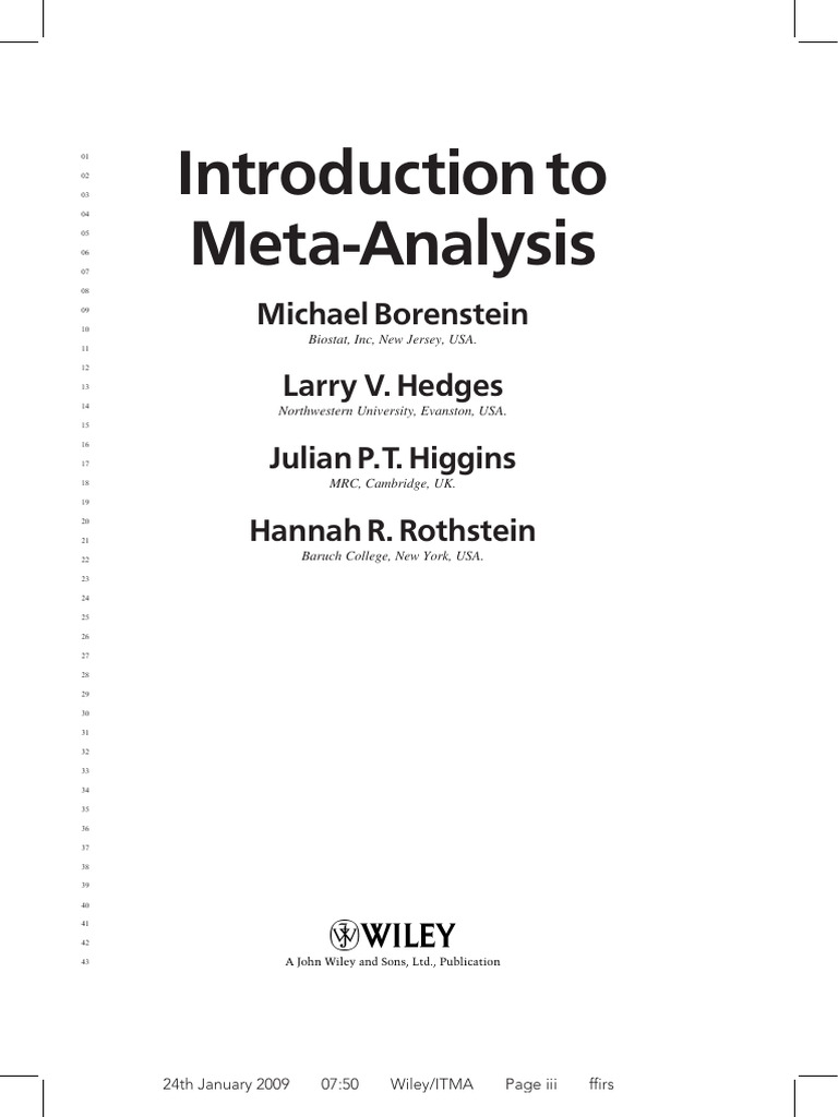 Introductionto Meta Analysis | PDF | Effect Size | Meta Analysis