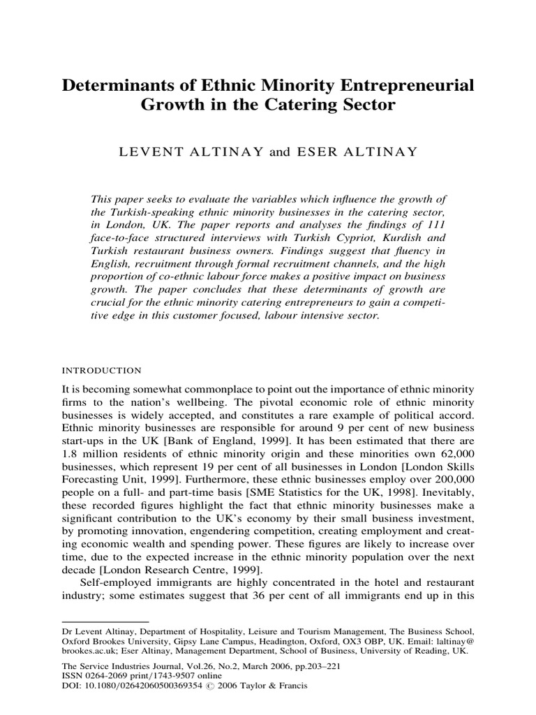 Determinants of Ethnic Minority Entrepre | PDF | Multicollinearity ... Determinants of Ethnic Minority Entrepre | PDF | Multicollinearity ...