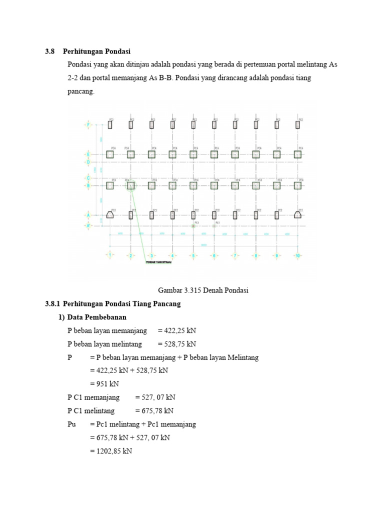 Perhitungan pondasi kating | PDF