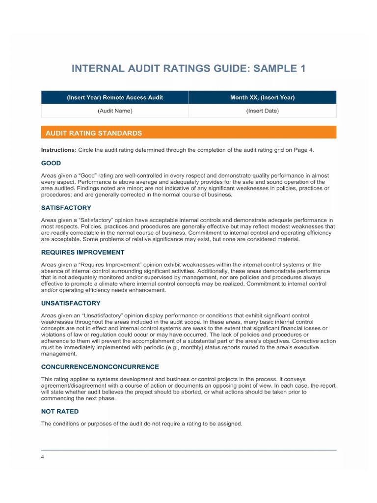 Internal Audit Ratings Guide 4 2048 | PDF