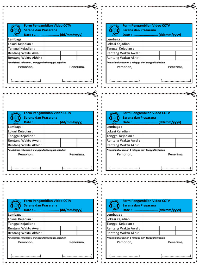 Form Pengajuan CCTV (Color) | PDF