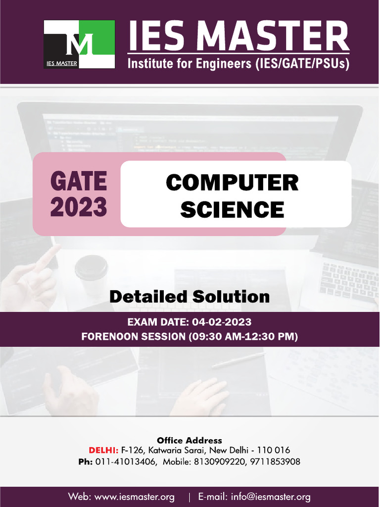 GATE 2023 Paper Solution (CS) IESMaster | PDF | Compiler | Routing