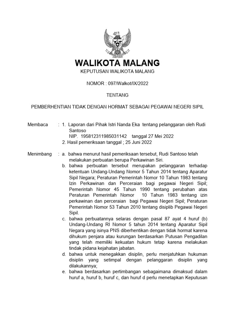 SK Pemberhentian | PDF