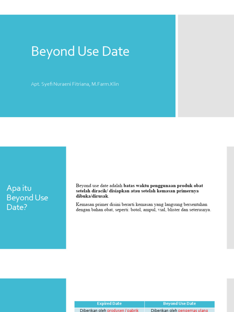 Beyond Use Date | PDF