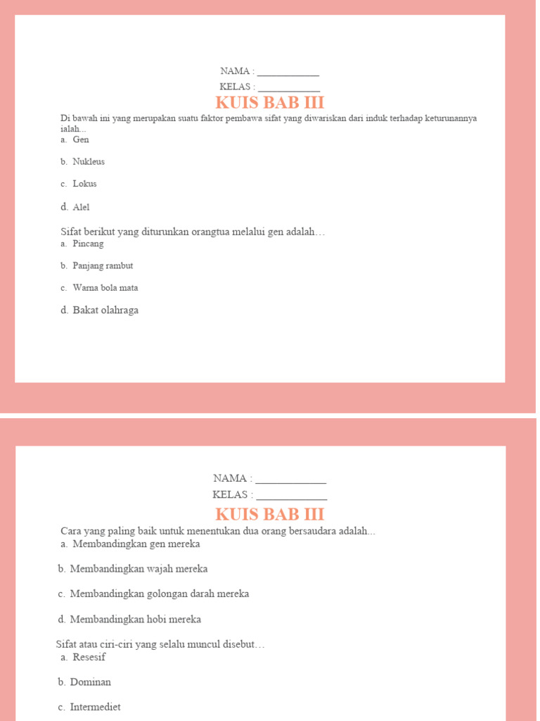 Kuis Bab 3 Kelas 9 | PDF | Komputer