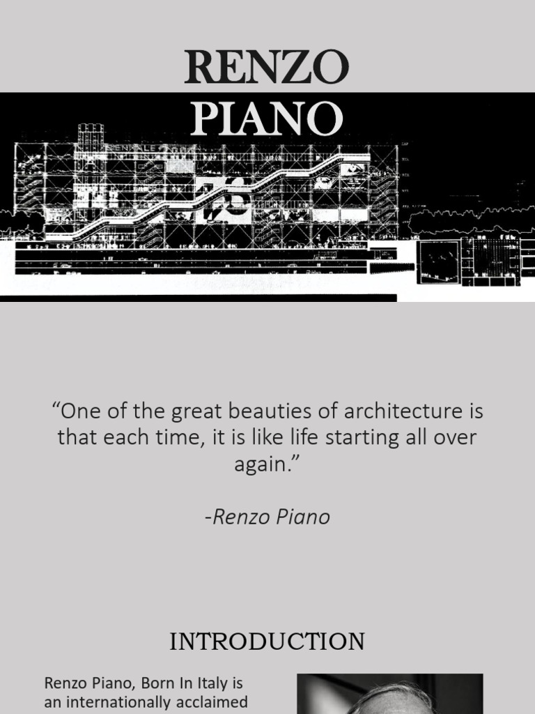 Renzo Piano: Architect of Community Spaces | PDF | The Arts