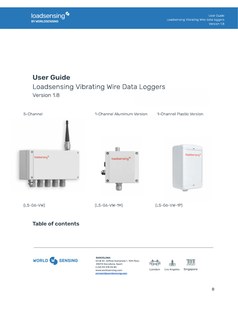 LS G6 Vibrating Wire Node User Guide | PDF