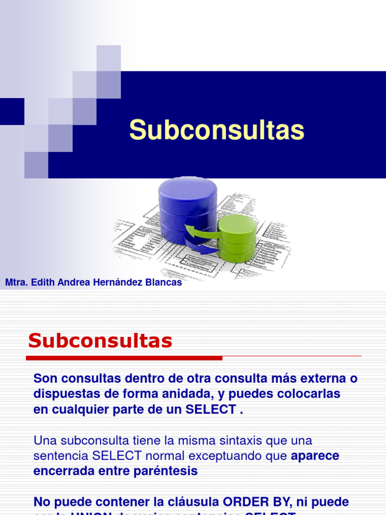 Clase-09 - Subconsultas, Operadores - Set, Vistas | PDF | Bases de datos | Ingeniería de software