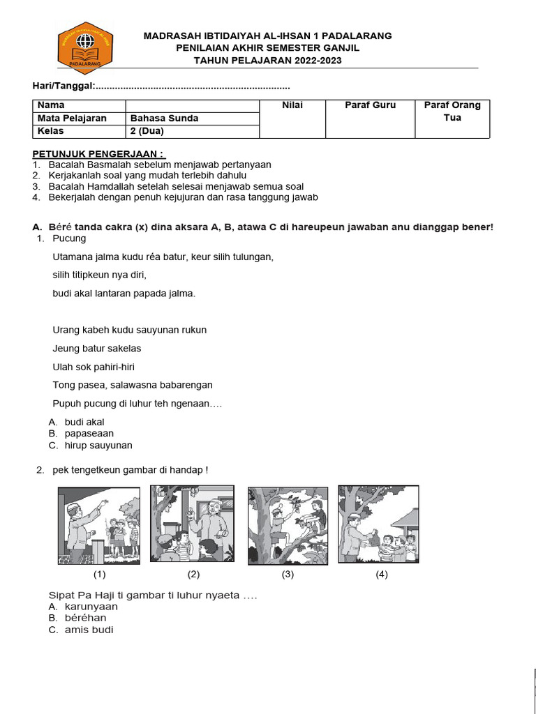 Pas Kelas 2 Bahasa Sunda Pdf