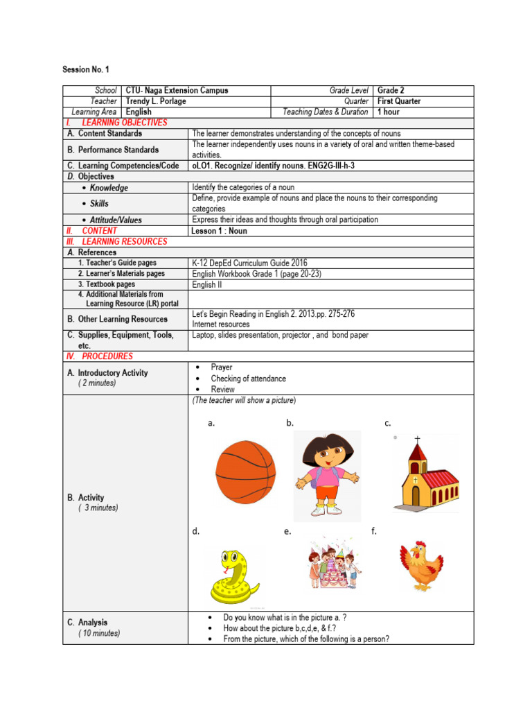 Noun | PDF | Learning | Teachers