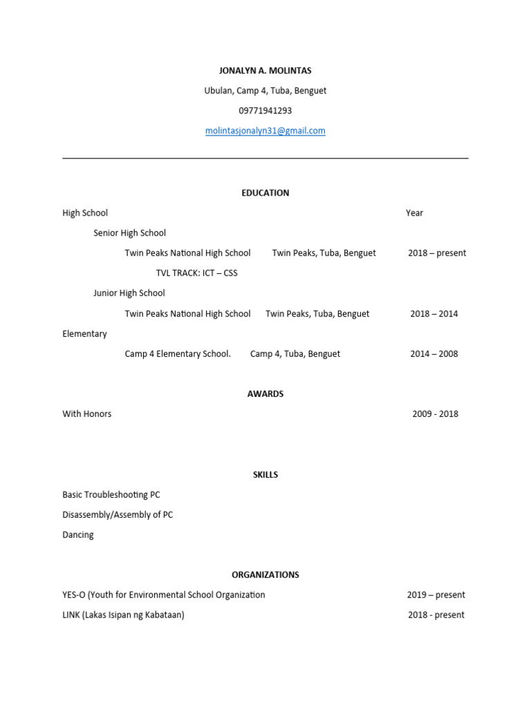 Curriculum Vitae 1 | PDF