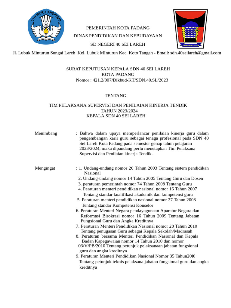 Sk Supervisi - Google Docs | PDF