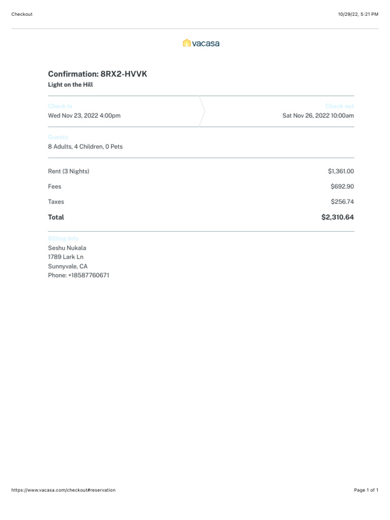 ThanksGiving Vacasa | PDF