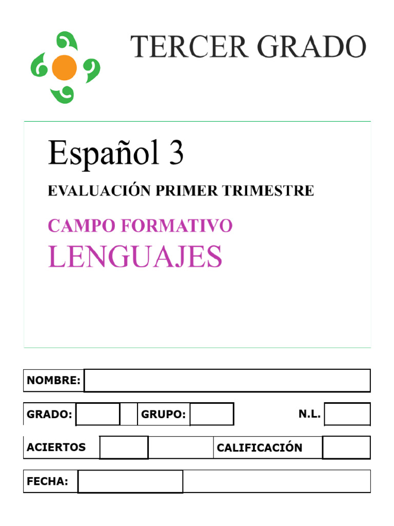 Examen Español 3° Trimestre | PDF | Narración | Lingüística