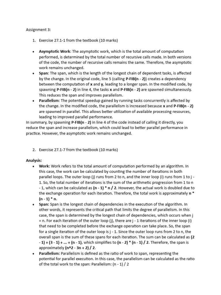 Comp 372 Assignment 3 | PDF | Parallel Computing | Control Flow