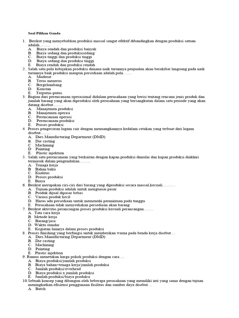 Soal PKK Xii TKR | PDF