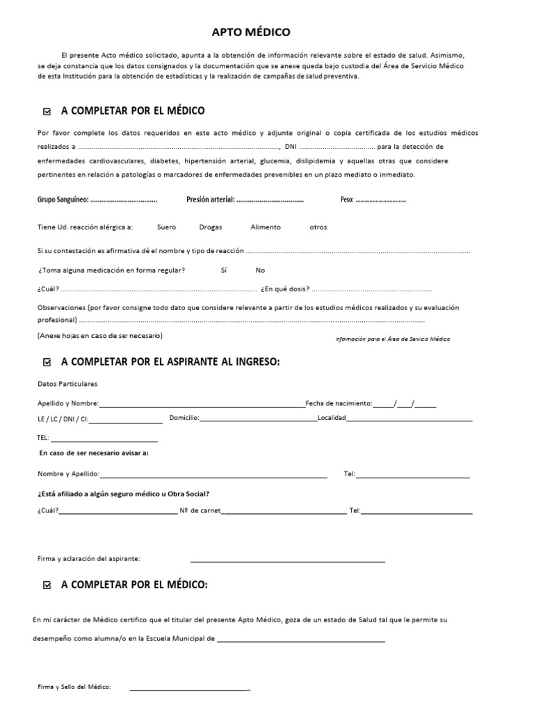 Apto Medico 2023 | Descargar gratis PDF | Medicina | Especialidades Medicas