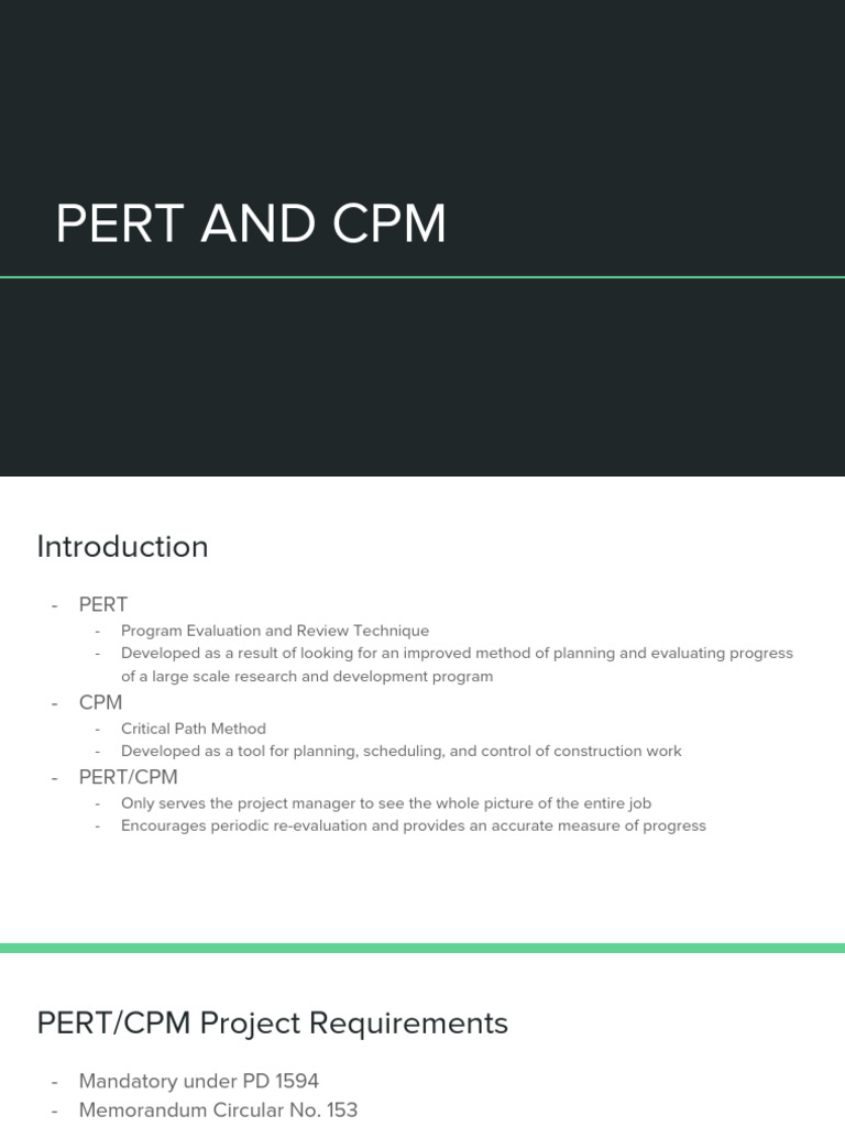 Pert and CPM | PDF | Business