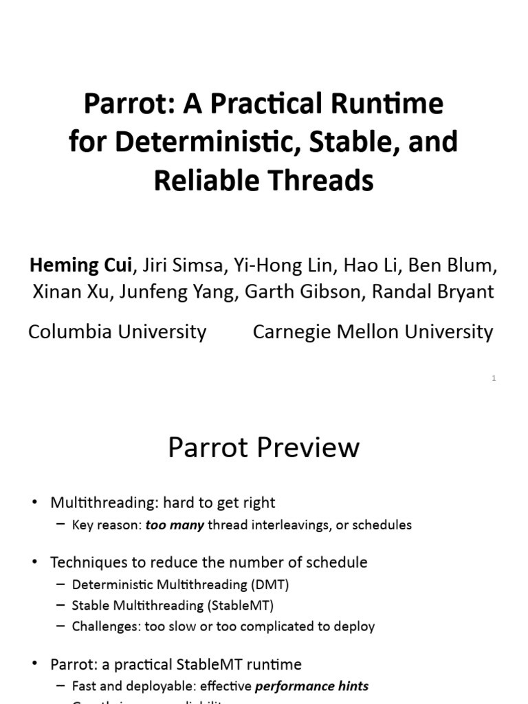 Cui Parrot Sosp13 | PDF | Thread (Computing) | Software Development