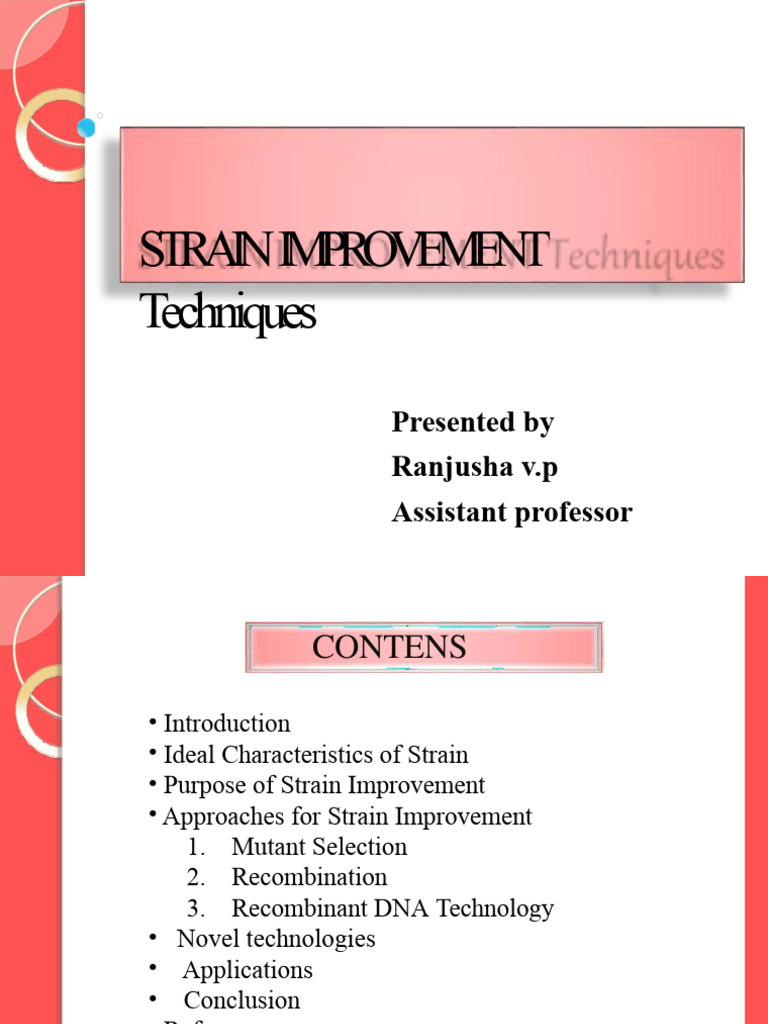 Strain Improvement | PDF | Mutagen | Mutation