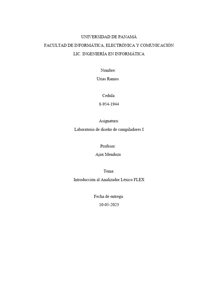 Lab2 Compiladores | PDF | Compilador | Ingeniería de software