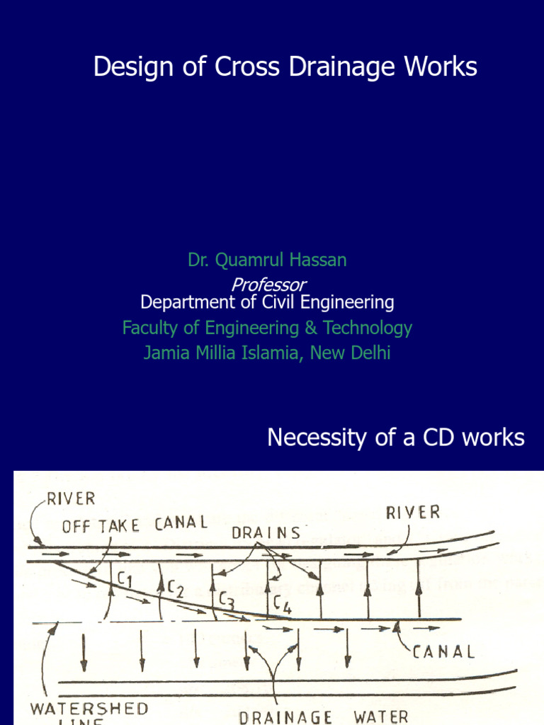 Fet Ci Lecture Notes Prof Quamrul Hassan Design-Cross Drainage Work ...