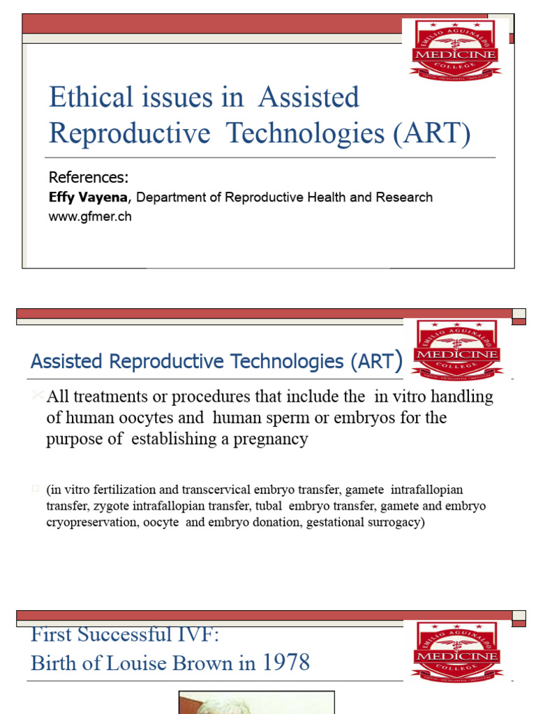Ethical Issues in Assisted Reproductive Technologies ART 2 | PDF | In ...