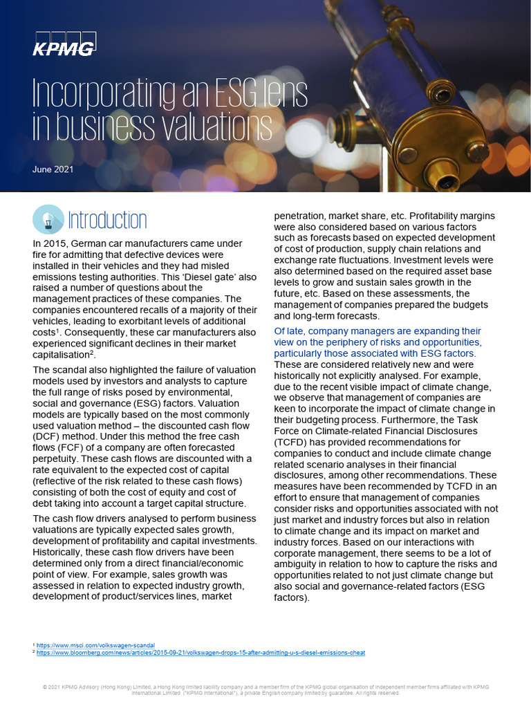 incorporating-an-esg-lens-in-business-valuations | PDF | Valuation ...
