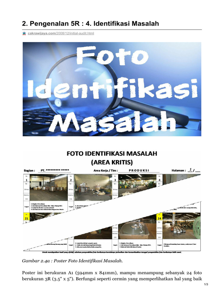 2 Pengenalan 5R 4 Identifikasi Masalah | PDF