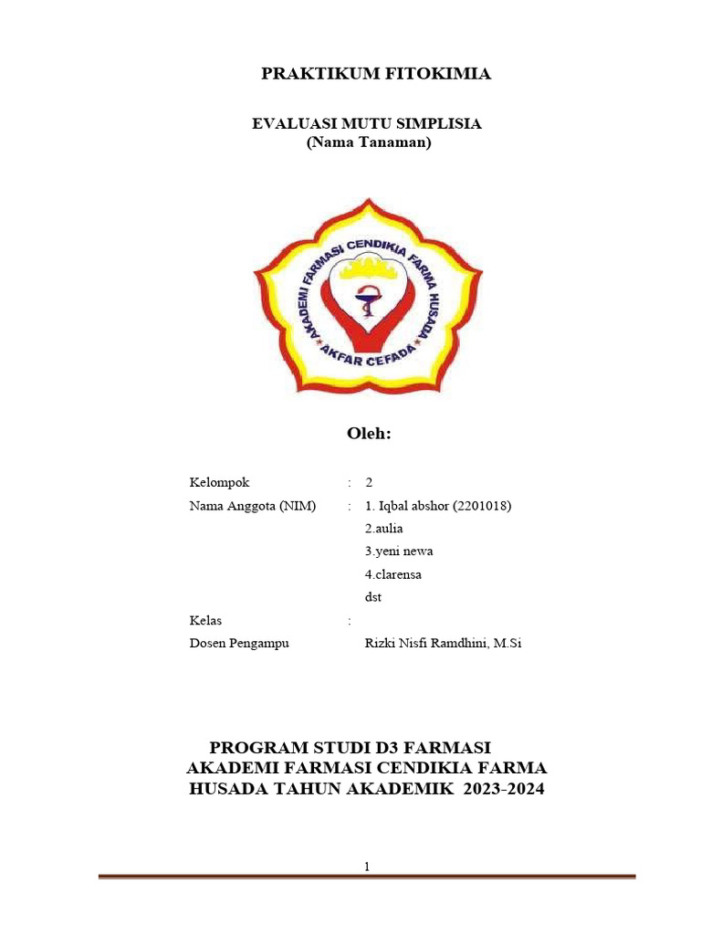 Evaluasi Mutu Simplisia Kunyit | PDF