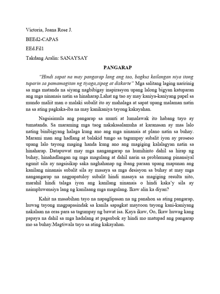 SANAYSAY | PDF