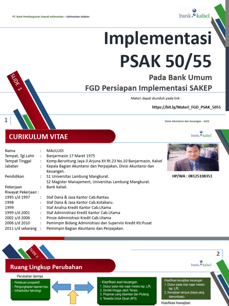 Implementasi PSAK 50/55 di BPD Kalsel | PDF