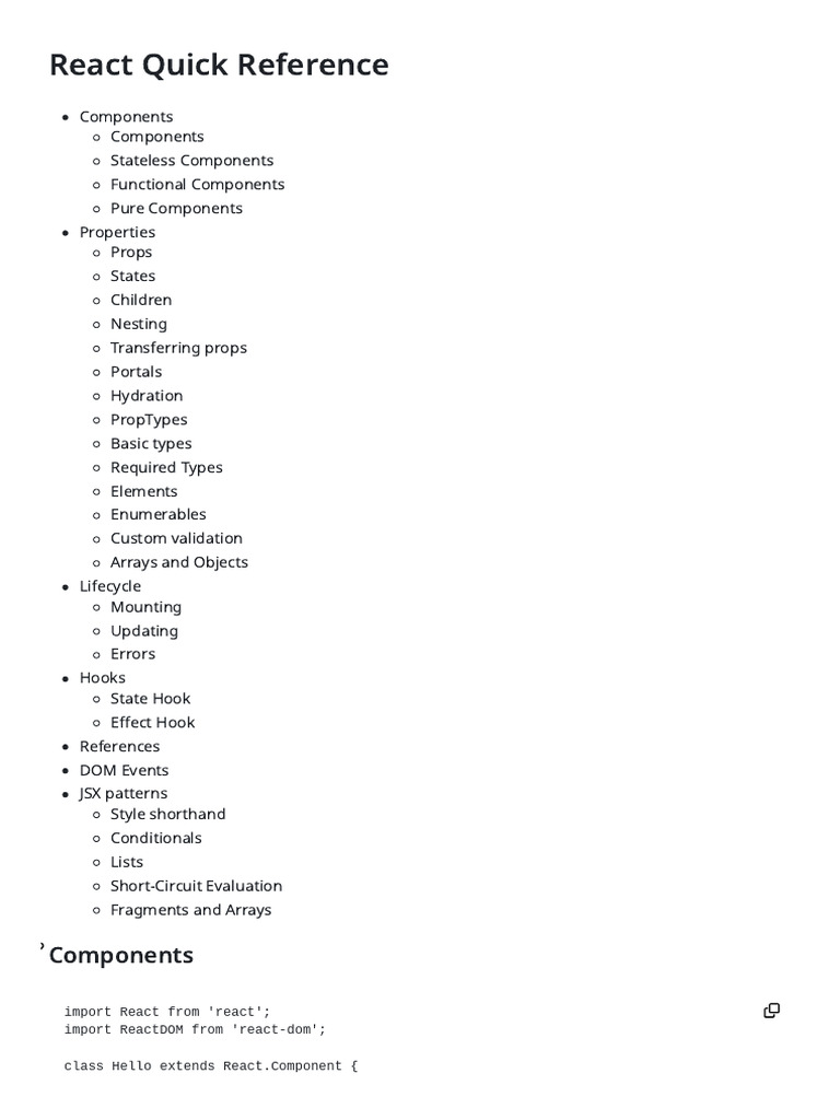 React-Basics - React-Quick-Reference - MD at Master Learning-Zone ... React-Basics - React-Quick-Reference - MD at Master Learning-Zone ...
