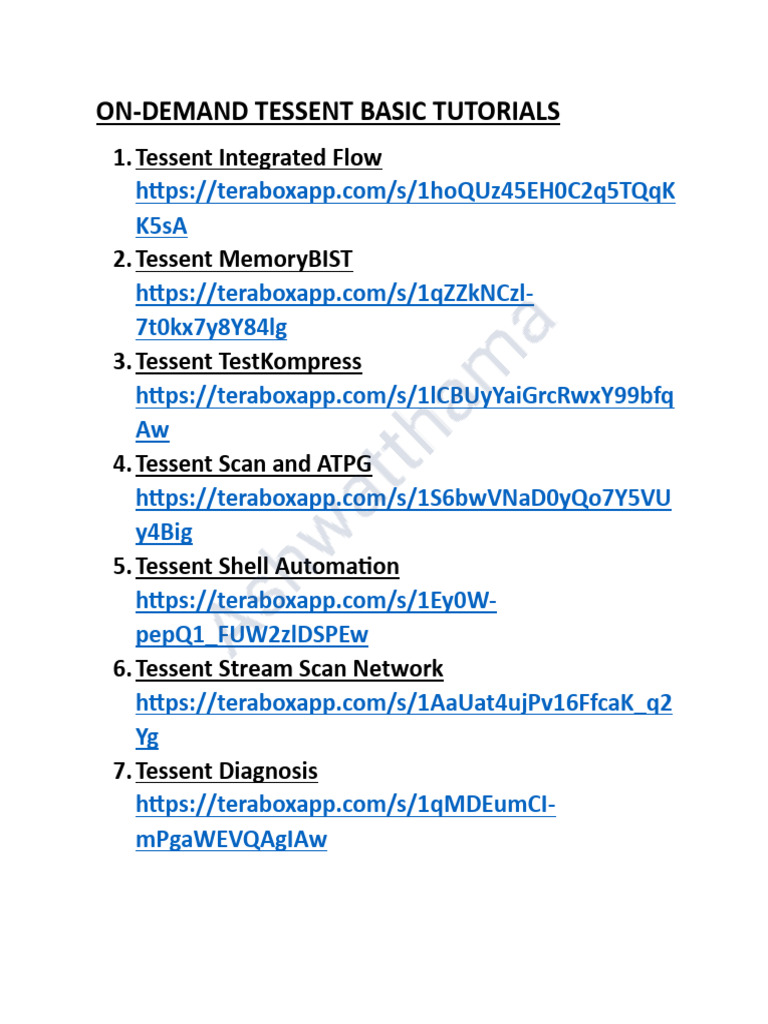 Tessent DFT Basic Training | PDF
